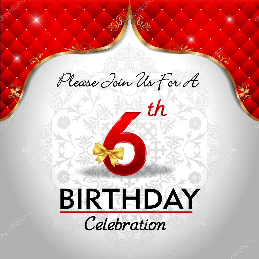 Celebrating 6 years birthday — Stock Vector © atulvermabhai #62445273