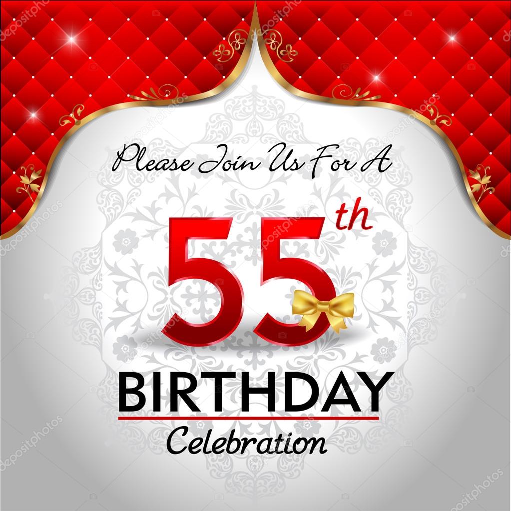 Celebrating 55 years birthday Stock Vector Image by ©atulvermabhai ...