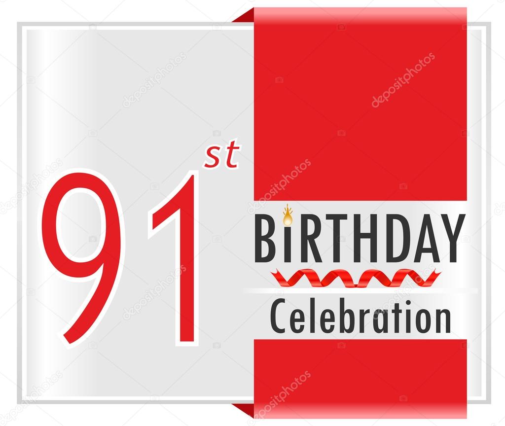 91 year birthday celebration card Stock Vector Image by ©atulvermabhai ...