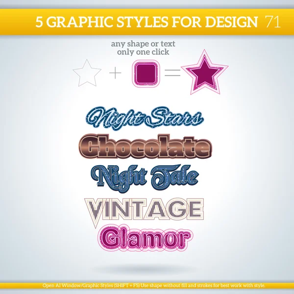 Graphic Styles set ⬇ Vector Image by © Love_Kay | Vector Stock 63923299