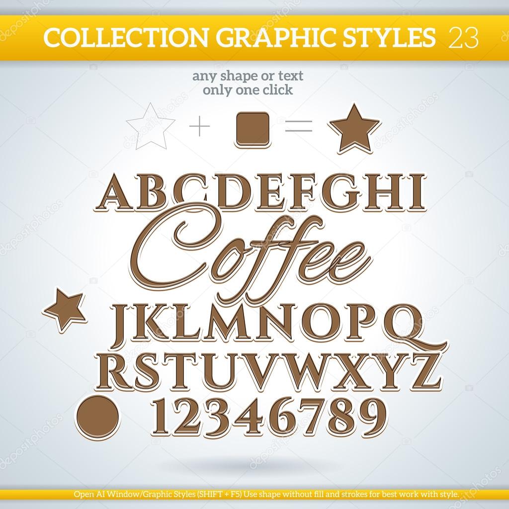 Coffee Graphic Styles — Stock Vector © Love_Kay #63925139