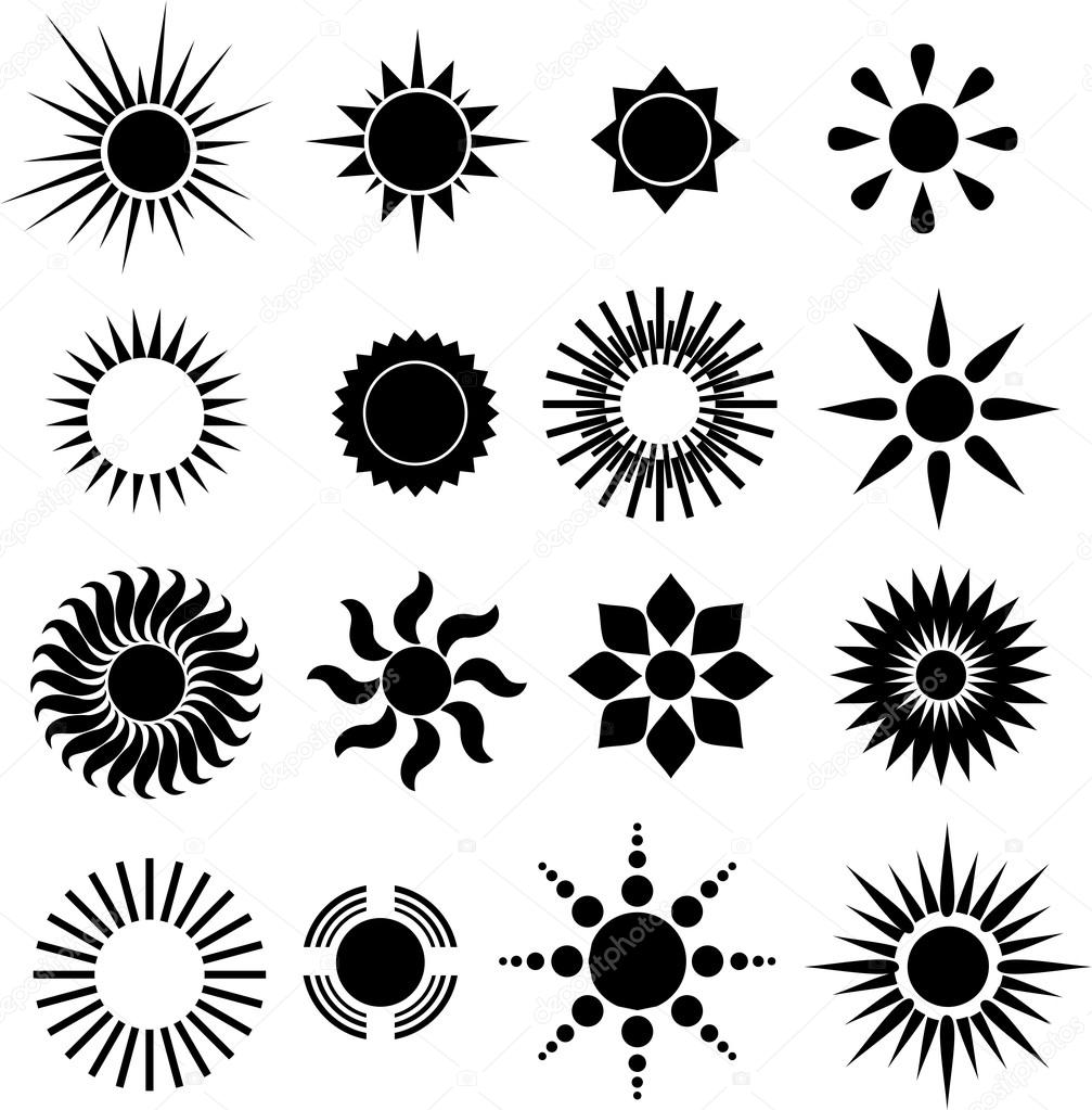 Sun Logo Vector Black