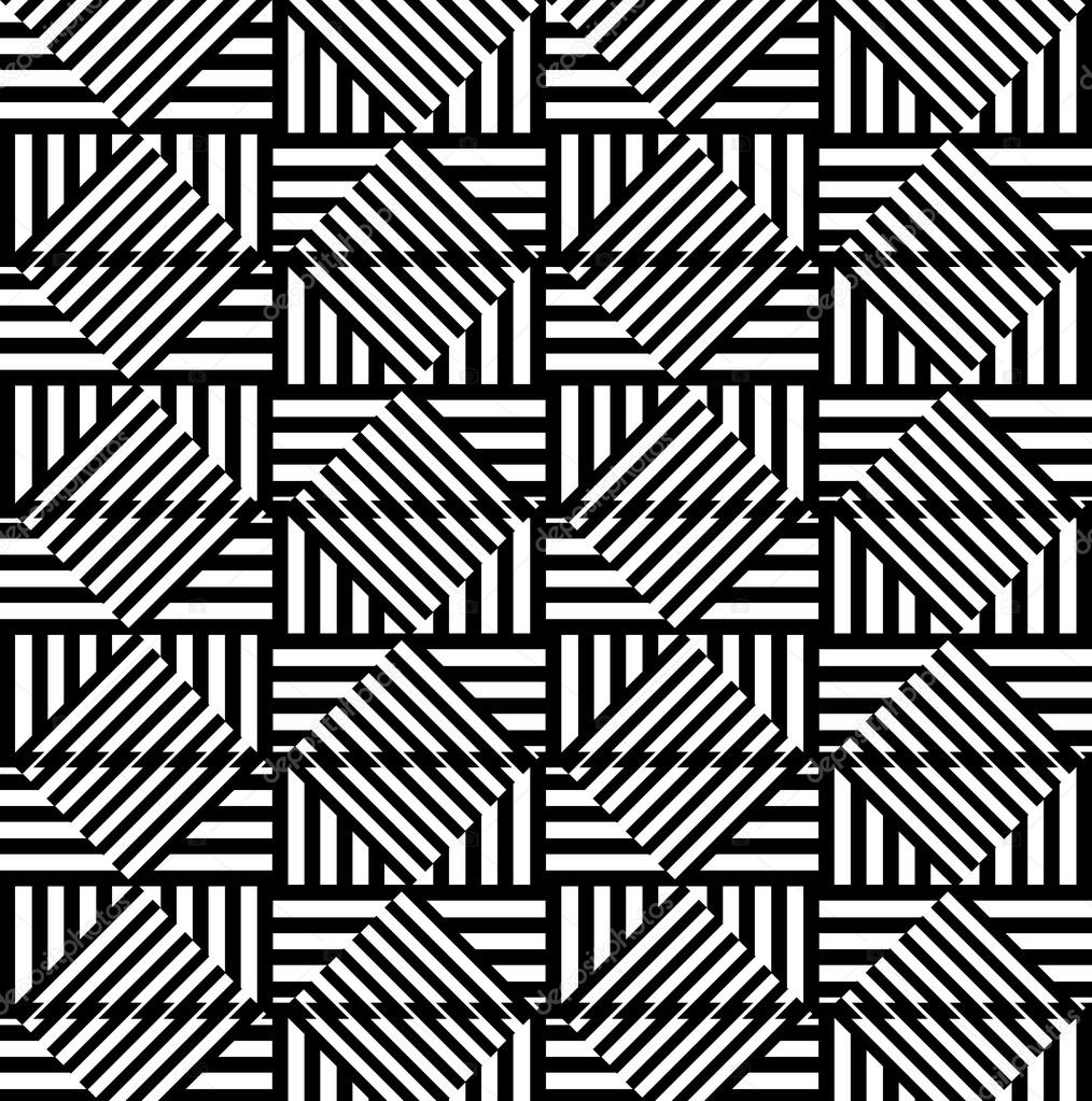 Abstract geometric background. Optical illusions, diamonds. Seamless ...