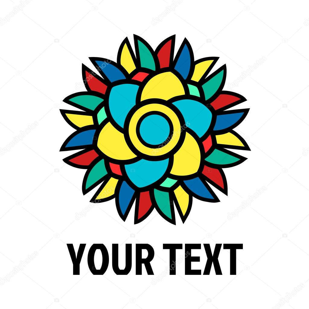Red And Yellow Flower Logo