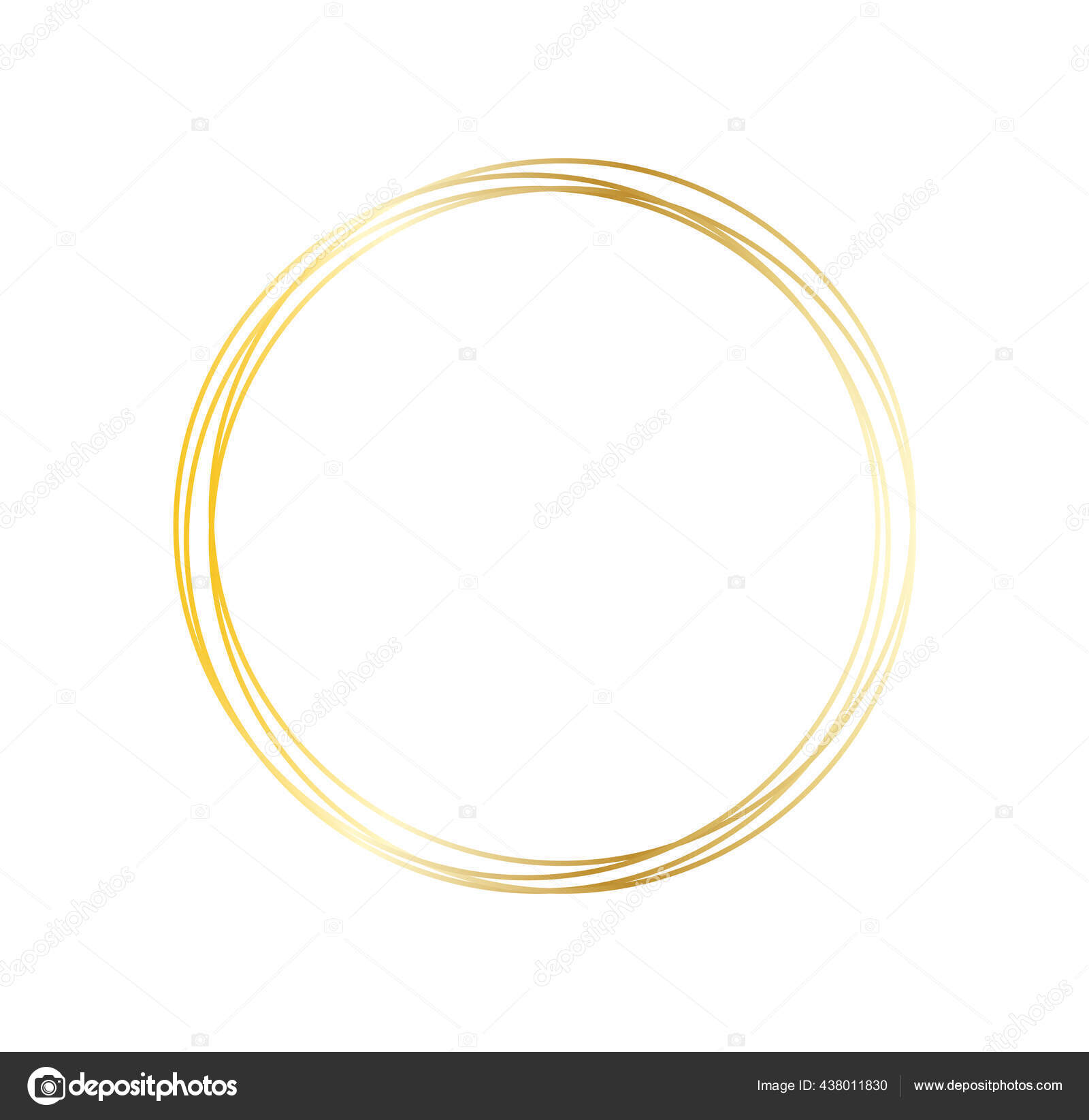 Modern Golden Frame Icon Isolated White Background Stock Vector by ...