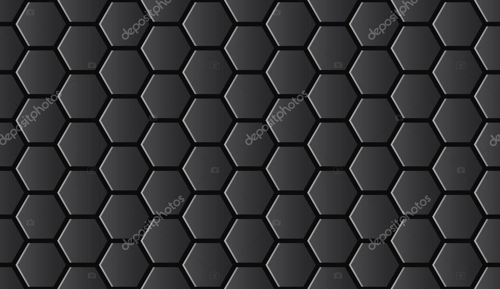 Black Hexagon Pattern