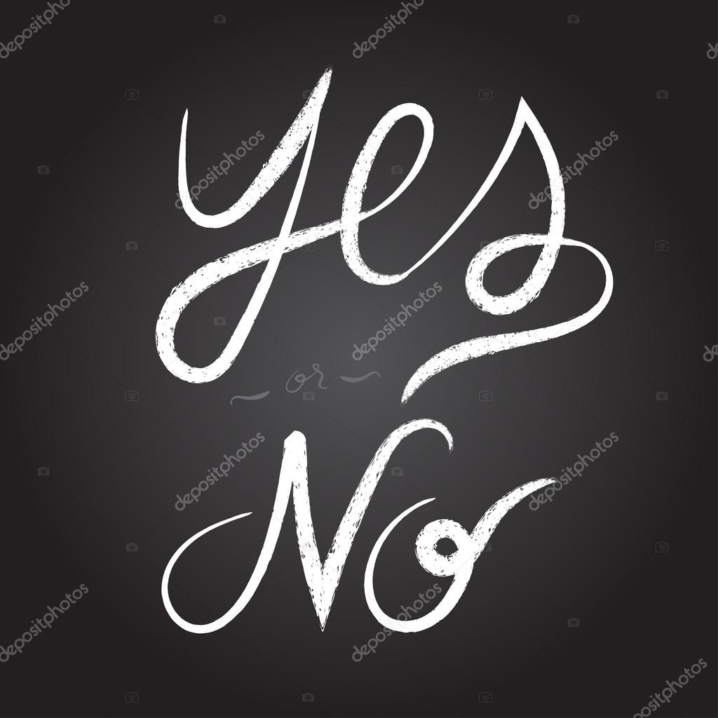 "Yes or No" word Stock Vector Image by ©weedezign #112279352