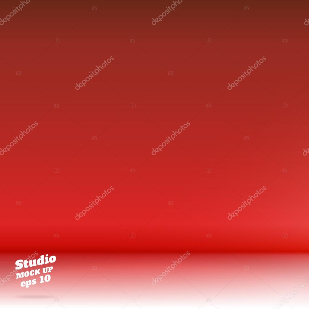 Gradient to vivid red studio room Stock Vector Image by ©weedezign ...