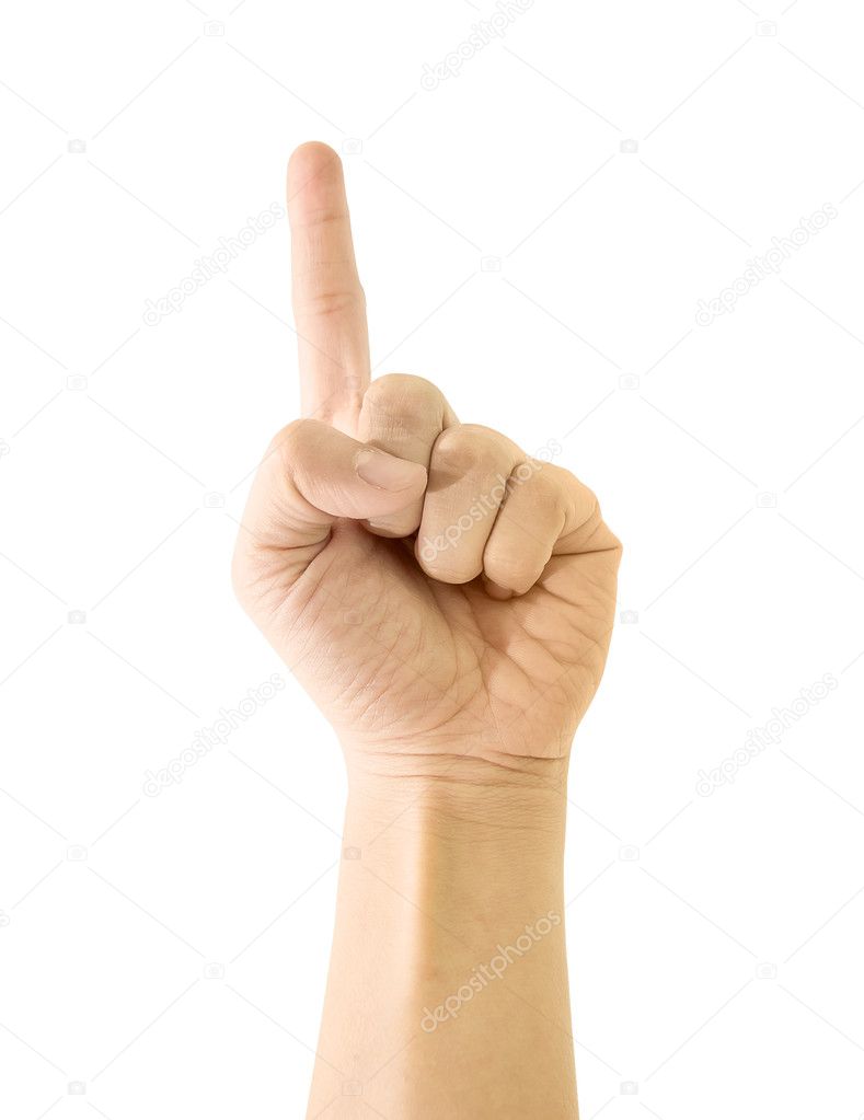 Point finger isolated — Stock Photo © weedezign #76904949