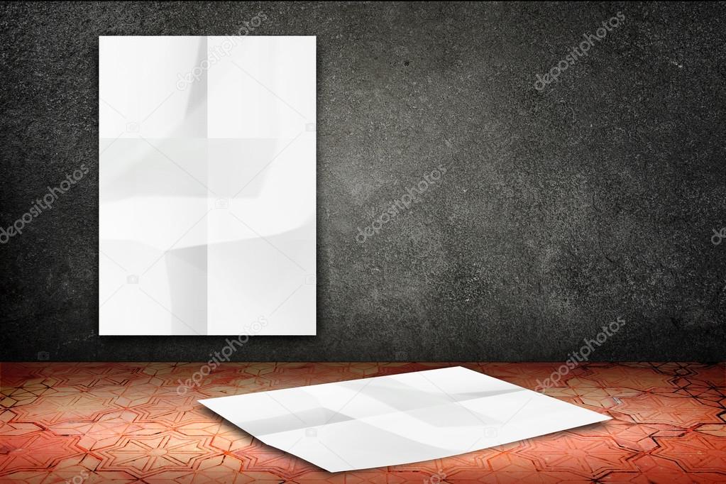 Stone wall and falling poster — Stock Photo © weedezign #80623476