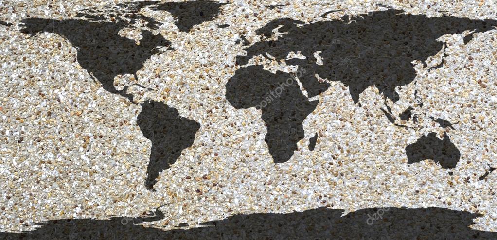 World map on sand wall background Stock Photo by ©pazzy_774 68721301
