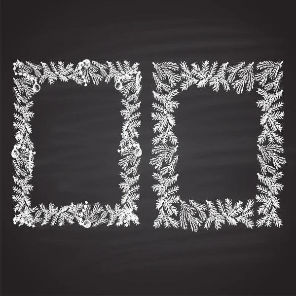 Set of chalk painted frames on a black chalkboard. Stock Vector Image ...