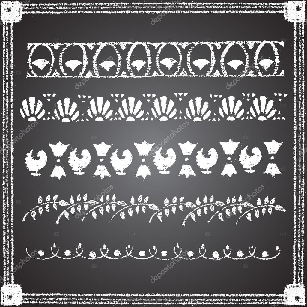 Chalk painted borders Stock Vector Image by ©Anat21om #59805689