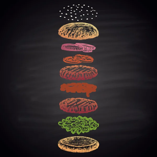 Double burger Vector Art Stock Images | Depositphotos