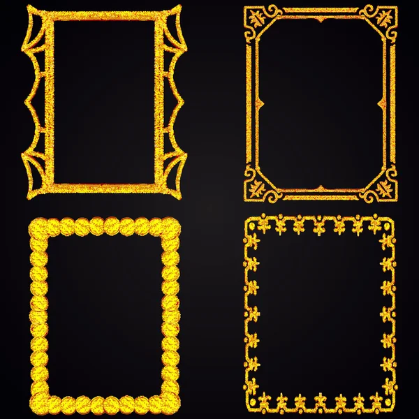 Set of chalk painted frames on a black chalkboard. Stock Vector Image ...