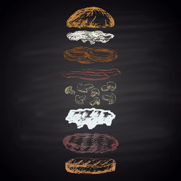 Components of steakhouse burger Stock Vector Image by ©Anat21om #72758443