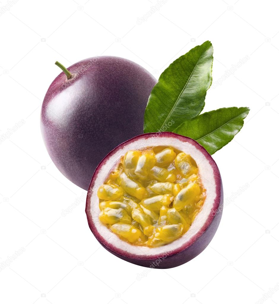 Passion fruit leaves passionfruit leaves isolated on white backg Stock ...
