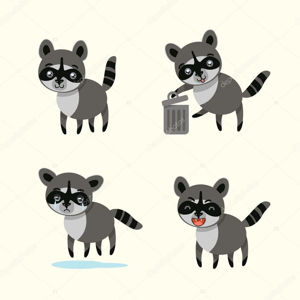 Funny raccoon Stock Vector by ©adikatz 55031707
