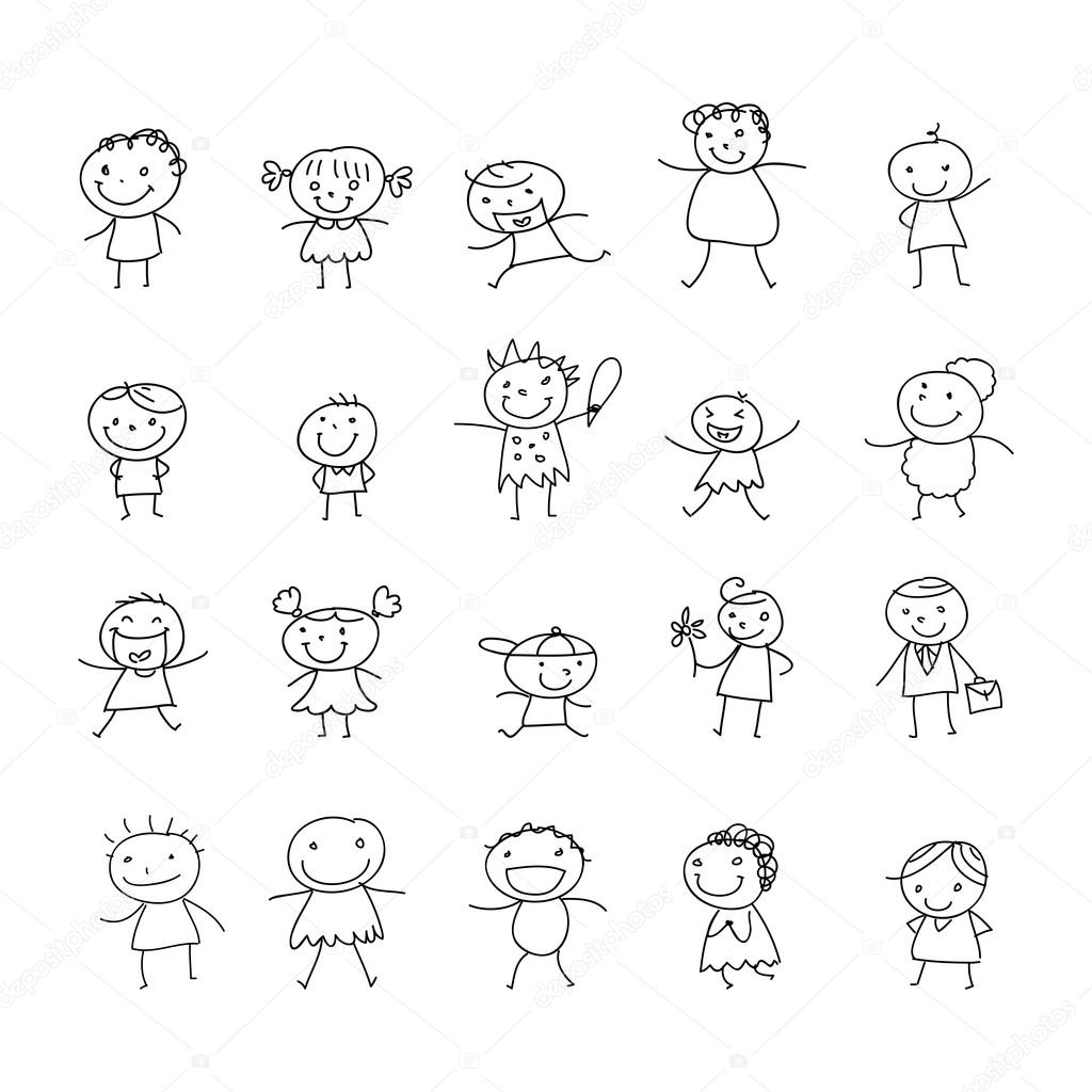 Cartoon people, vector Stock Vector Image by ©yoyoyai #98765310