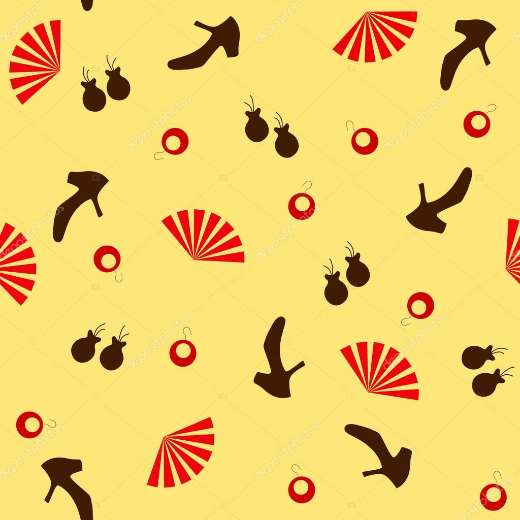 Seamless flamenco pattern with accessories Stock Vector Image by ...