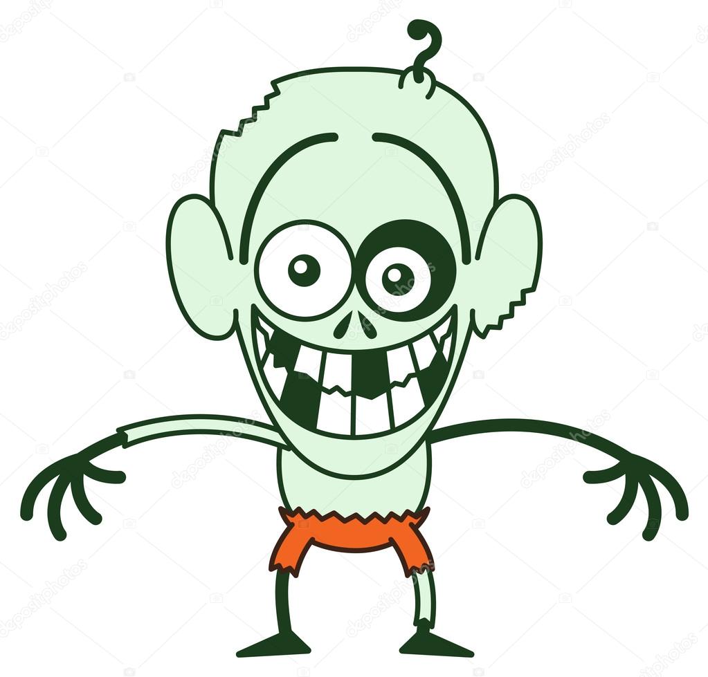 Cute Zombie in a very embarrassed mood Stock Vector by ©zoo-co 55155965