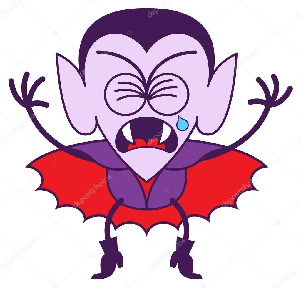 Cute vampire showing a very sad mood Stock Vector by ©zoo-co #55156009