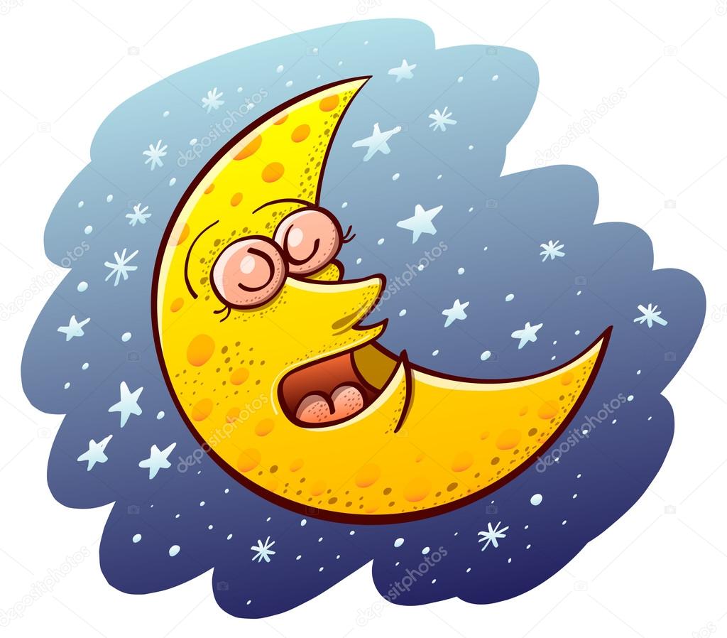 Yellow waning moon with bulging eyes Stock Vector Image by ©zoo-co ...