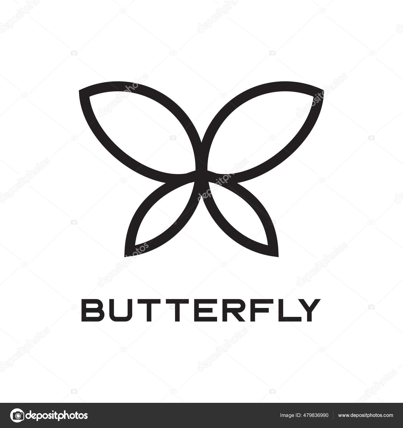 Vector Diseño Logotipo Mariposa Con Inspiración Diseño Exclusivo ...