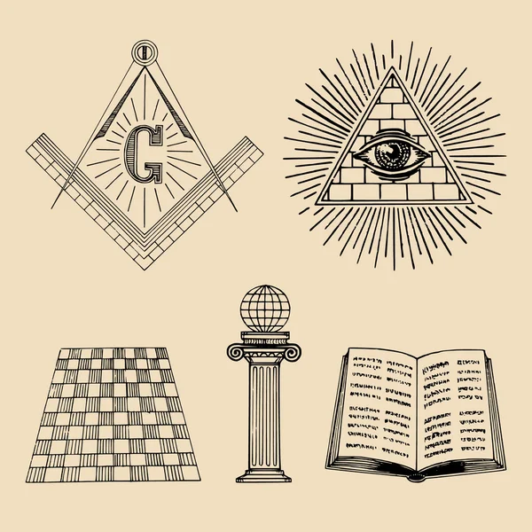 ᐈ Freemasonry tattoo stock vectors, Royalty Free masonic images ...