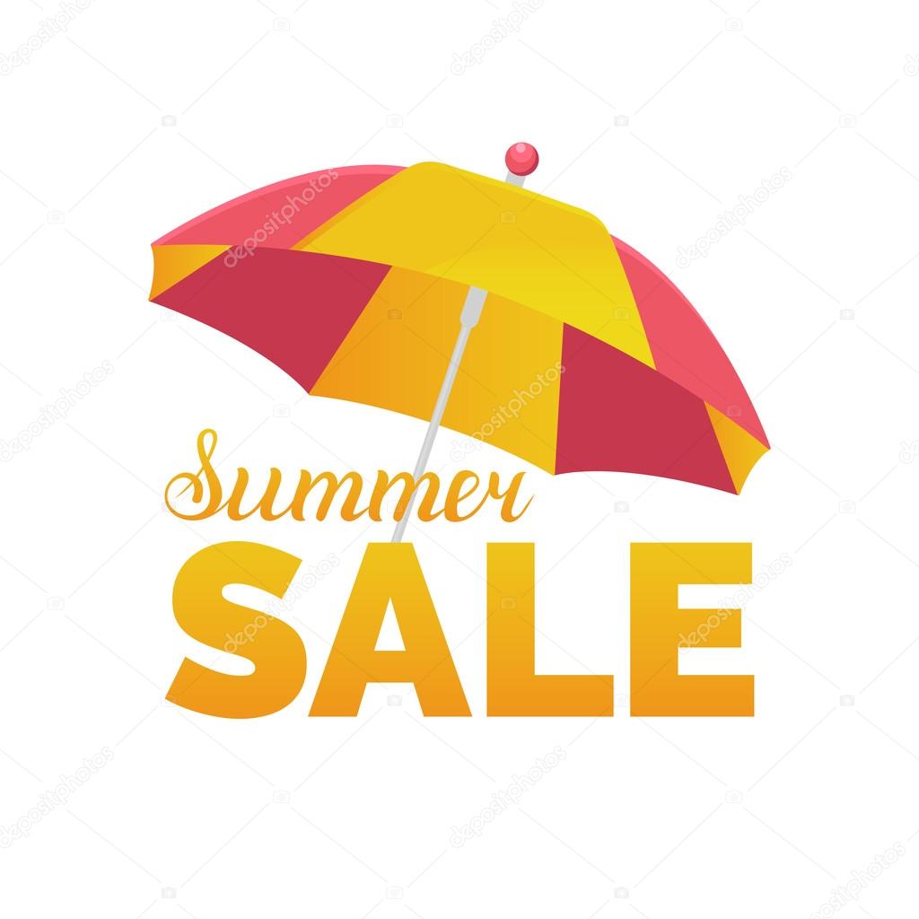 Summer sale logo with umbrella Stock Vector Image by ©vladayoung #121780910