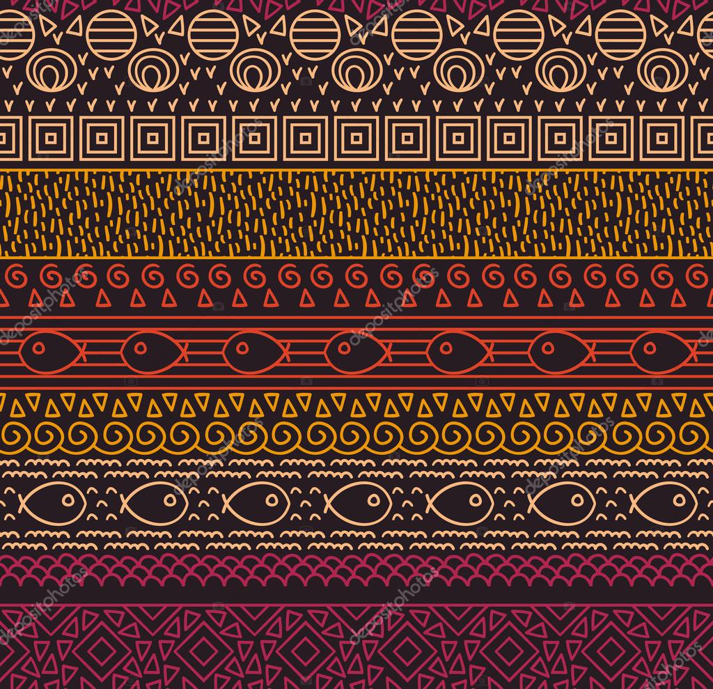 Native ornamental striped seamless pattern Stock Vector by ©vladayoung ...