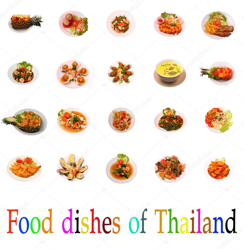 Isolated thai food group of dishes Stock Photo by ©awesomeaki 78857480