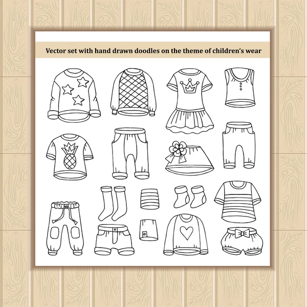 Vector seamless pattern with hand drawn isolated clothes for gir Stock ...