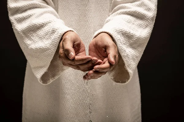 Jesus Christ Hands Scar Red