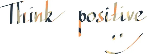 Think Positive Tattoo With Cross