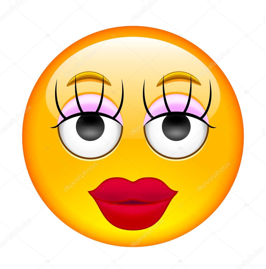 Female Happy Face Emoticon