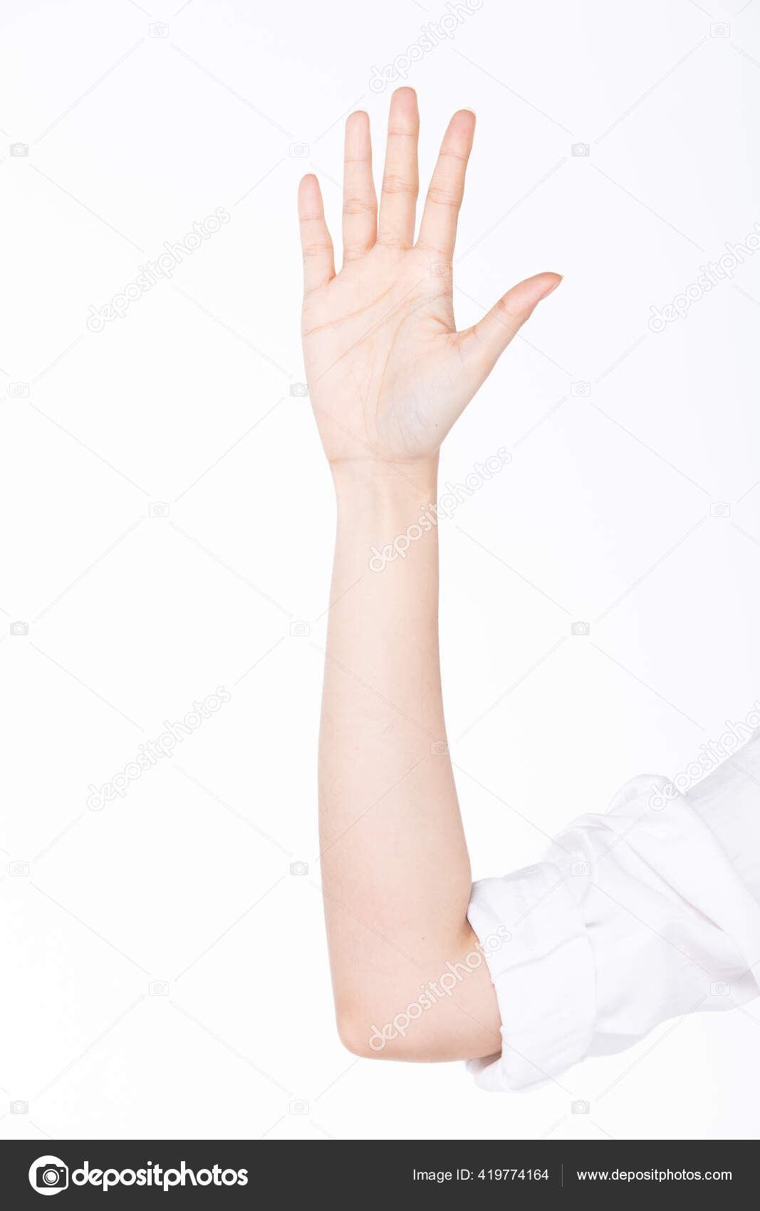 Female Beautiful Talent Hand Arm Fingers Good Shape Figure Show Stock ...