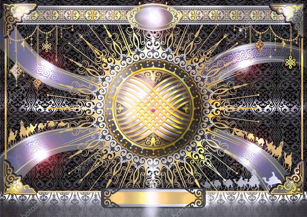 Colección Shanyrak, baskur, tunduk, Nowruz, Altyn, yurta, ornamento ...