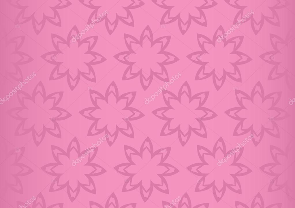 Pink Floral Repeat Pattern Seamless Vector Background Design — Stock ...