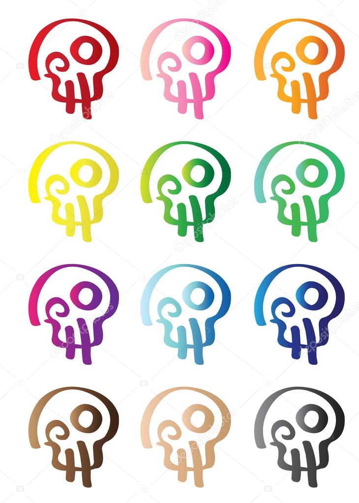 Colorful Vector Skull Pattern Vector Wallpaper Stock Vector Image by ...