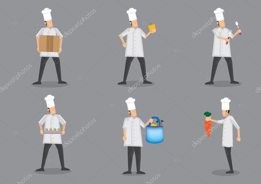 Chef, cook profession set Stock Vector Image by ©hofred #76103239