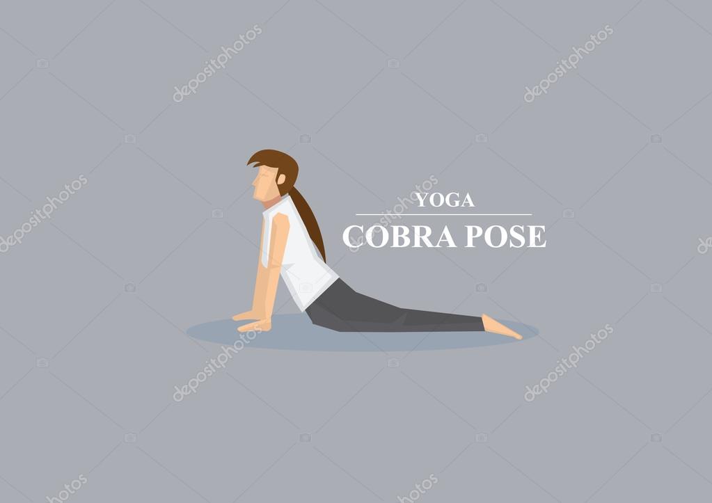 Yoga Asana Cobra Pose Vector Illustration Stock Vector Image by ©hofred ...
