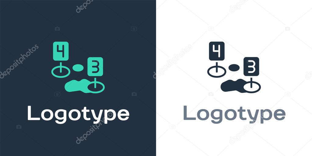 Logotipo Marcador del icono de la escena del crimen aislado sobre fondo blanco. Elemento de ...