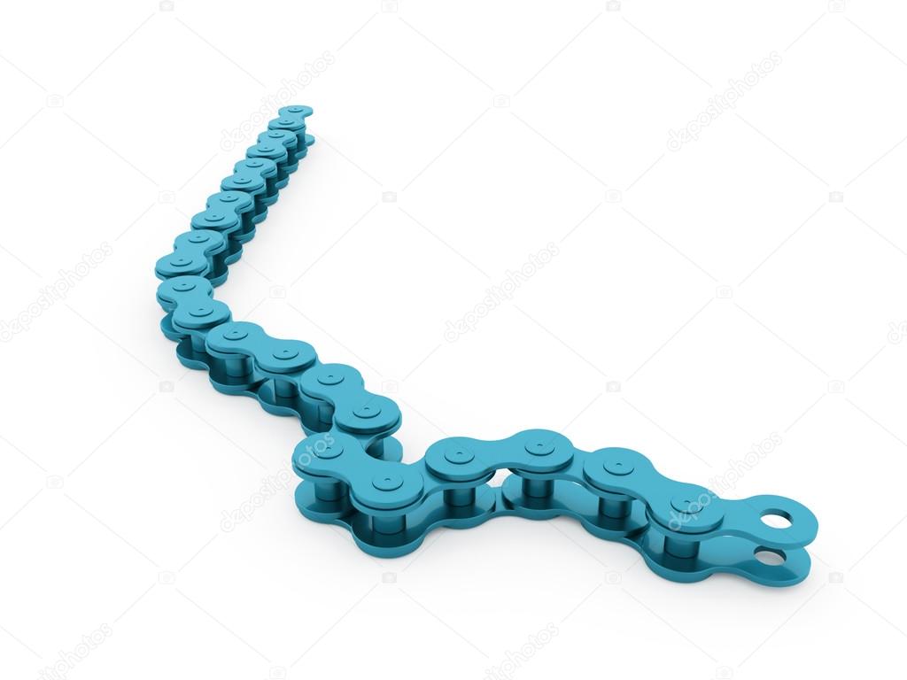 Bicycle chain rendered on white background — Stock Photo © pupes #120246324