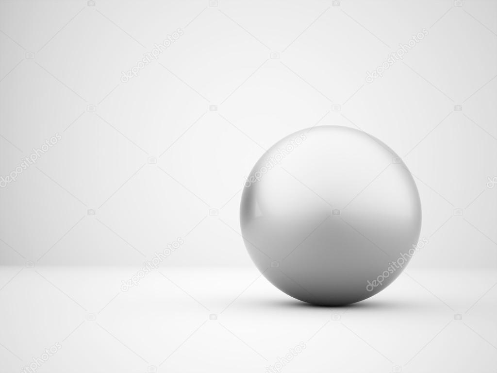 Silver single sphere concept — Stock Photo © pupes #63698135