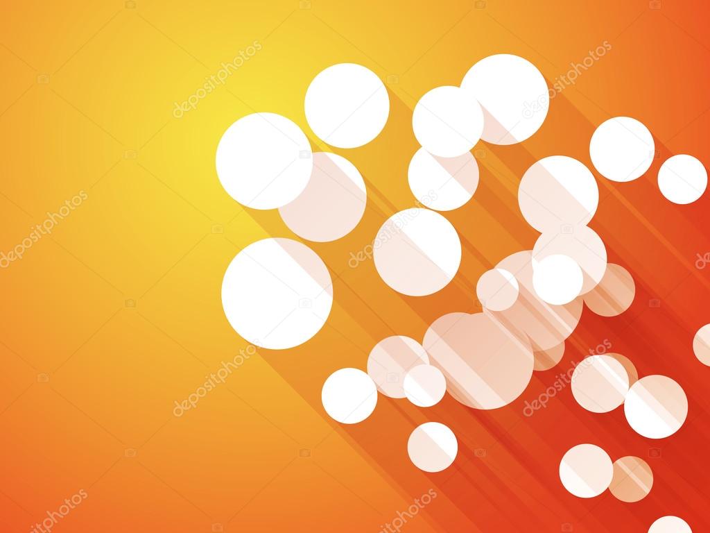 Orange background with white circle long shadows Stock Vector Image by ...
