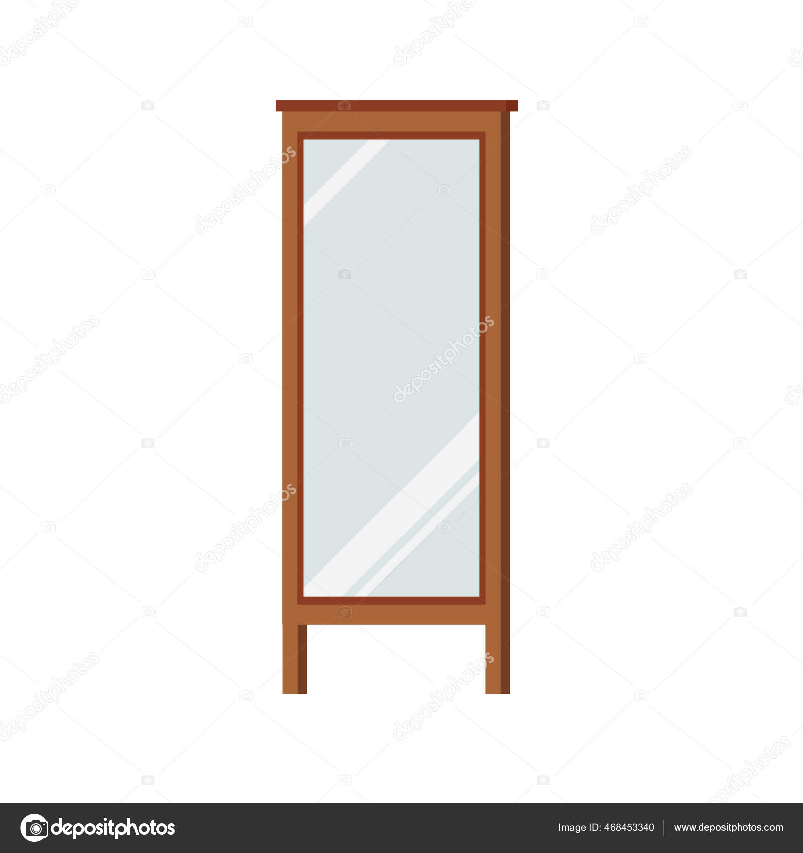 Standing Mirror Vector