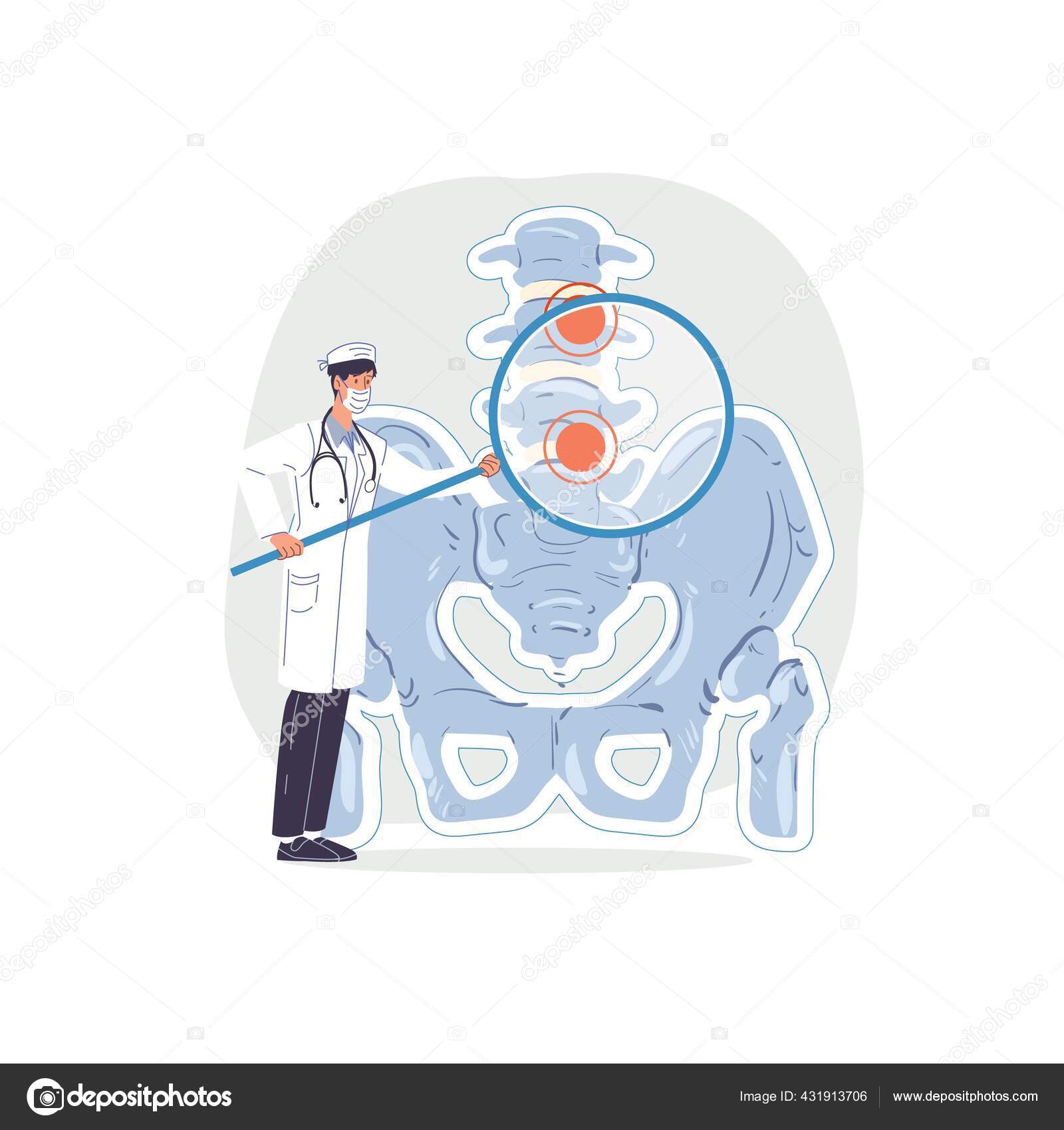 Flat cartoon doctor characters vector illustration concept Stock Vector ...