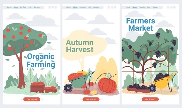 Platte stripfiguren oogsten, vector illustratie concept stockvector ...