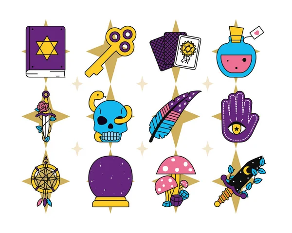 Símbolos de magia imágenes de stock de arte vectorial | Depositphotos